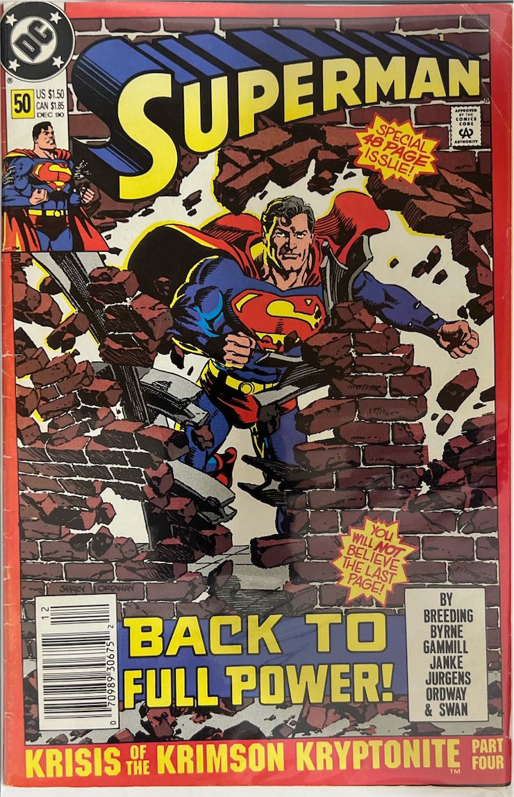 Superman, #050, Back to Full Power! (DC Comics, 1990) - Direct Edition ...