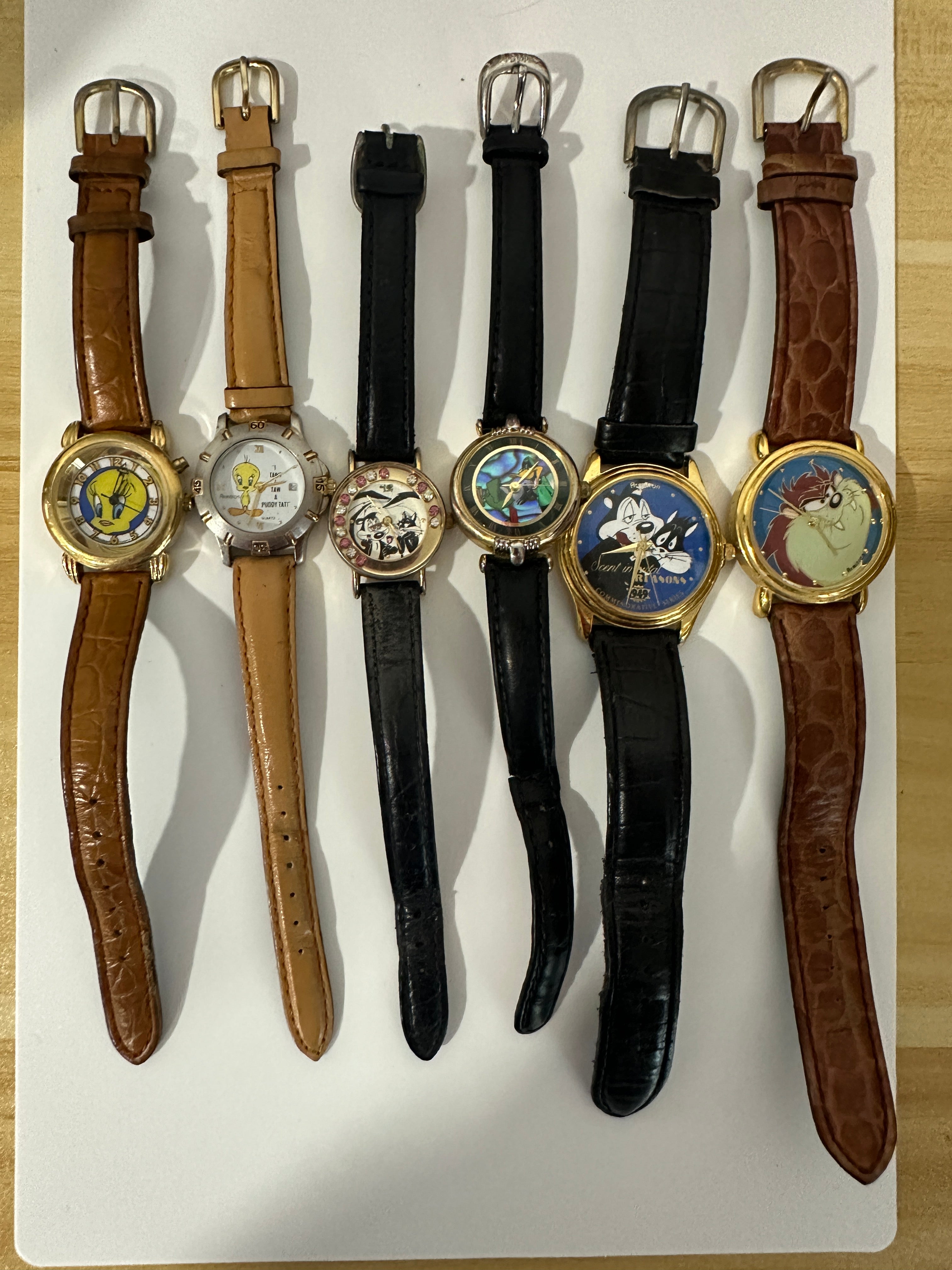 Vintage Cartoon Character Watches Collectible Bundle (6pcs) from WAYBAK